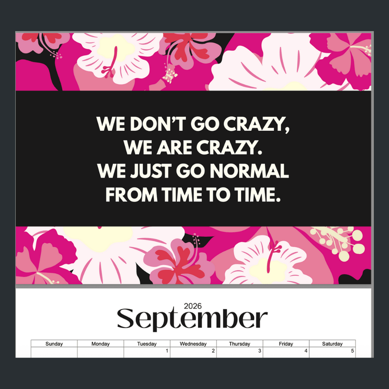Pretty Sweary Adult Calendar 2026 - The Inappropriate Gift Co