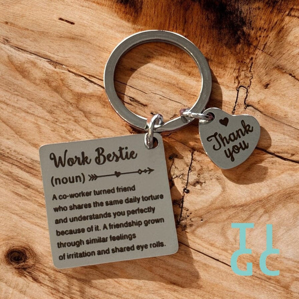 Work Bestie Keyring - The Inappropriate Gift Co